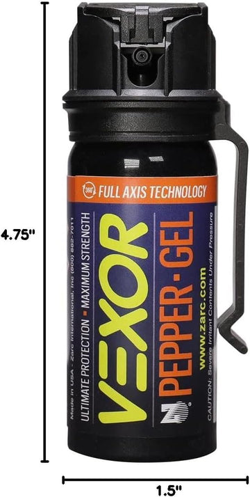 VEXOR Pepper Gel from Zarc, Max Strength Police Pepper Spray ...